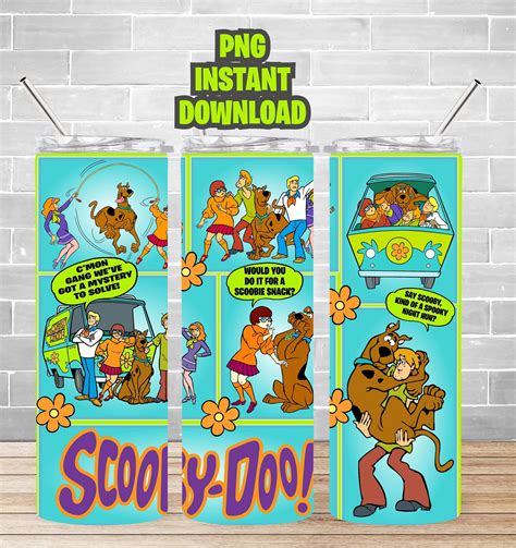 Scooby Doo 20 Oz Tumbler Wrap Design Templates Png Sublimation