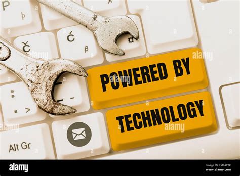 Writing Displaying Text Powered By Technology Business Concept