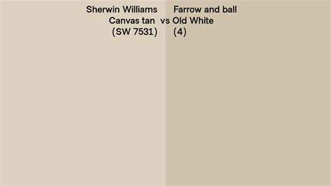 Sherwin Williams Canvas Tan Sw 7531 Vs Farrow And Ball Old White 4