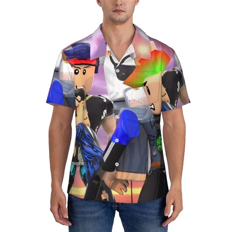 Gokiu Roblox For Hawaiian Shirt For Men Casual Button Down Beach Shirt