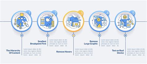 Premium Vector Mobile First Design Process Circle Infographic Template