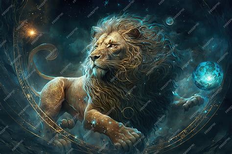 Premium Photo Backdrop Of Sacred Zodiac Leo Symbols Astrology Alchemy
