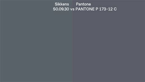 Sikkens S0 09 30 Vs Pantone P 173 12 C Side By Side Comparison