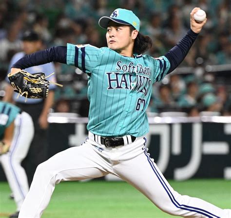 ソフトバンクにも「チームロン毛」⁉ 後ろ髪たなびかせ、26歳左腕が好リリーフで勝利に貢献：「おっ！」でつながる地元密着のスポーツ応援メディア