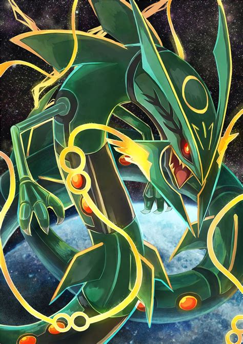Dashinoya Mega Rayquaza Rayquaza Nintendo Pokemon Black Sclera Claws Colored Sclera