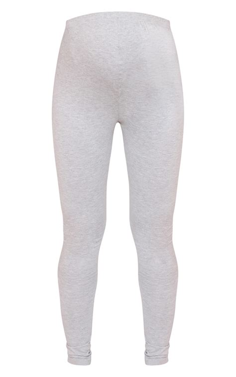 Maternity Grey Marl Leggings Maternity Prettylittlething Usa