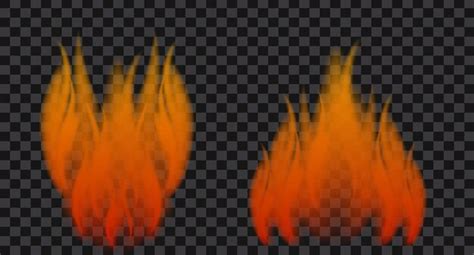Premium PSD Realistic Fire On Transparent Background