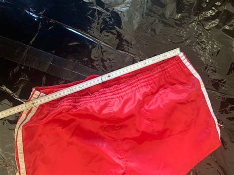 Adidas Shorts Luster Nylon Shiny D6 Vintage Size L 90 Gem