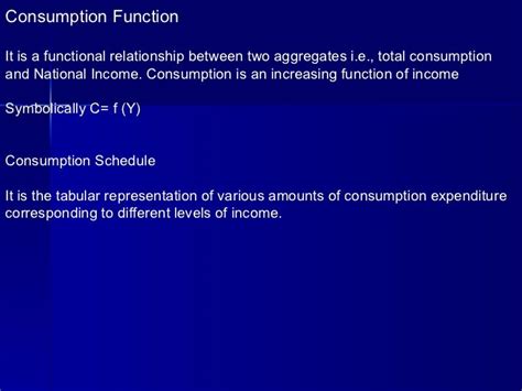 Consumption Function