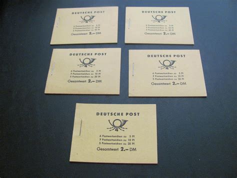 Germany Ddr 1950s 5 Booklets Xf 100 Europe Germany And Colonies