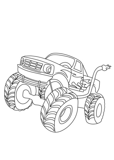 Pagina Da Colorare Di Monster Truck 2 Da Colorare Scarica Stampa O