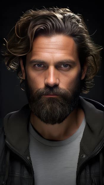 Premium Photo Intense Headshot Of A Rugged Male Actor Poised For An Emotional Performance In