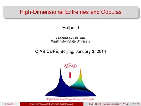 Pdf High Dimensional Extremes And Copulas