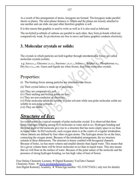 Class 11 Chemistry State Of Matter 3 Solids Notes010 Antique