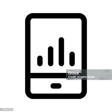data chart inside mobile showing vector of mobile data analysis in
