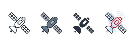 Illustration Vectorielle De Satellite Icône Logo Modèle De Symbole De
