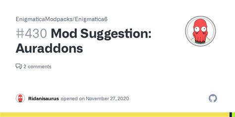 Mod Suggestion Auraddons · Issue 430 · Enigmaticamodpacksenigmatica6