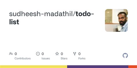 GitHub Sudheesh Madathil Todo List