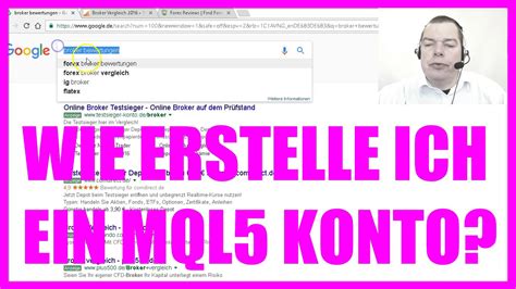 Mql5 Tutorial 3 Wie Erstelle Ich Ein Mql5 Konto Youtube