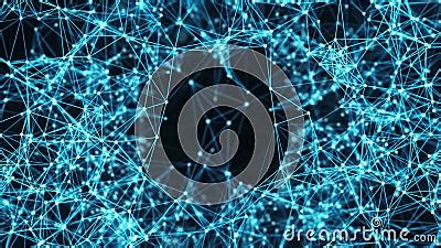 Flying Through Digital Binary Polygon Plexus Data Networks Stock Video