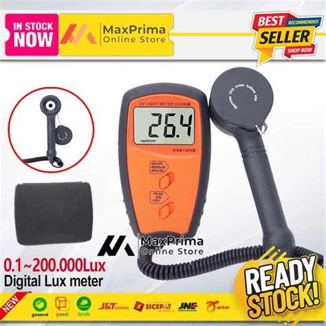 Jual UV Light Meter UV340B UVA UVB Ultraviolet UV A B Detector Tester