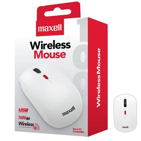 348585 Mouse Maxell Inalambrico Blanco 1600 Dpi