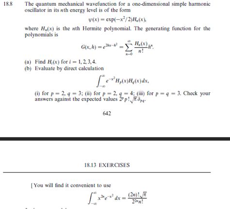 Solved The Quantum Mechanical Wavefunction For A Chegg