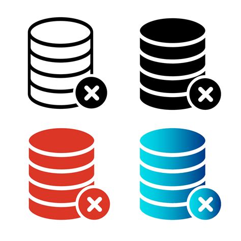 resumen base de datos Eliminar silueta ilustración Vector en Vecteezy