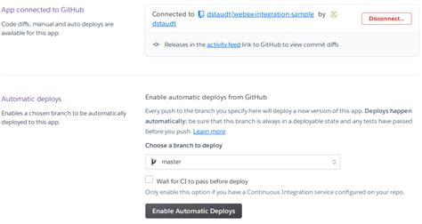 Deploy A Webex Integration Webex For Developers