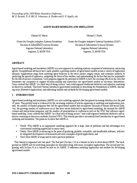agent based modeling and simulation pdf agent based model