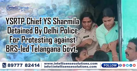 Ysrtp Chief Ys Sharmila Detained By Delhi Police For Protesting Against