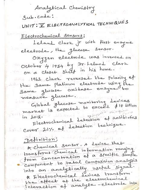 Unit 4 Electroanalytical Techniques Pdf