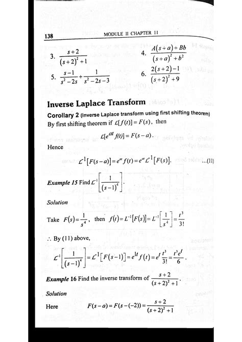 SOLUTION Inverse Laplace Transform Studypool