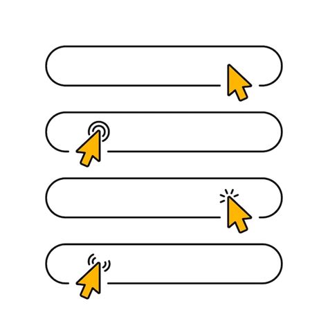 Premium Vector Click Submit Blank Button In Line Style Design