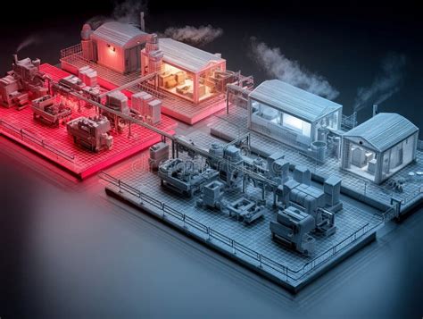 Conceptual Image Illustrating Smart Industrial Machinery Featuring An Automated Assembly Line