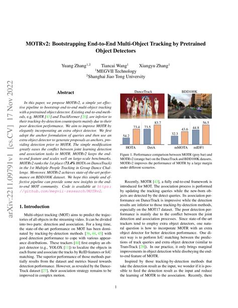 Motrv2 Bootstrapping End To End Multi Object Tracking By Pretrained Object Detectors Deepai