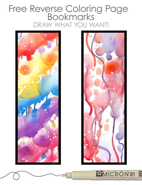 flip the script with reverse coloring page bookmarks