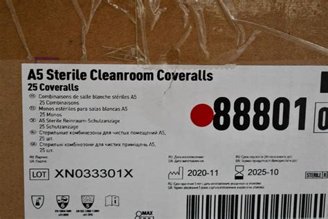 New Kimberly Clark Kimtech 88801 A5 Sterile Cleanroom Coveralls Medium