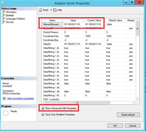 Ssas Server Properties Allowedbrowsingfolders Bzzzt