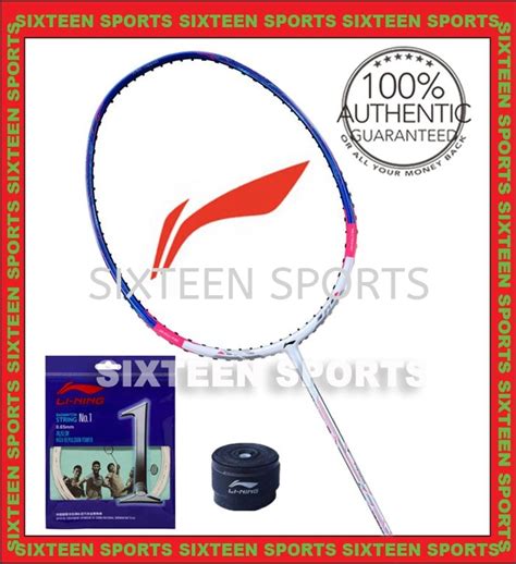 Li Ning Tectonic 7i Badminton Racket C W Lining No 1 String And Overgrip