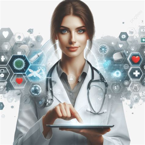 Woman Doctor Isolated Over White Background Woman Doctor