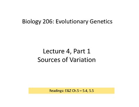 Lecture Part Source Variation Week Biology Evolutionary Genetics Lecture Part