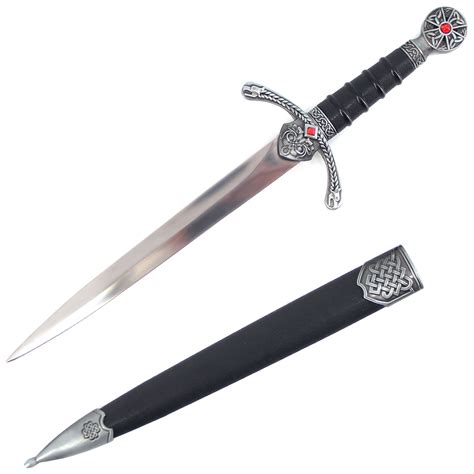 14 25 Inch Celtic Crusader Dagger With Scabbard 1n3 Si22248