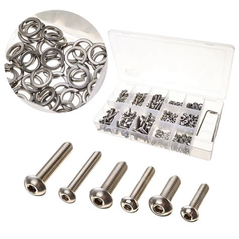 482PCS Stainless Steel Hexagon Socket Head Screw Automobile Accessories