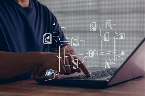 Document Management System Concept Online Document File Data Software For Efficient Archiving