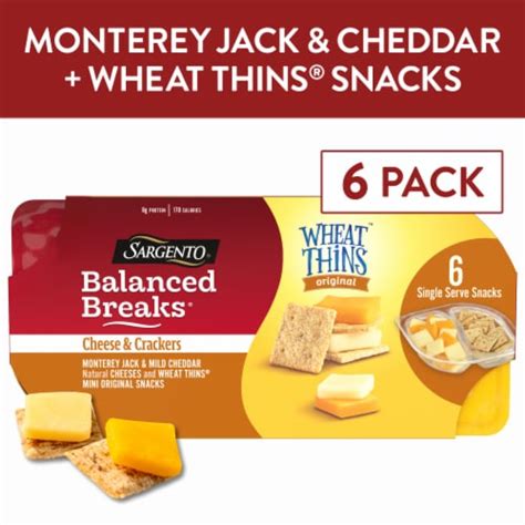 Sargento Balanced Breaks Wheat Thins Cheese Crackers 6 Ct 1 5