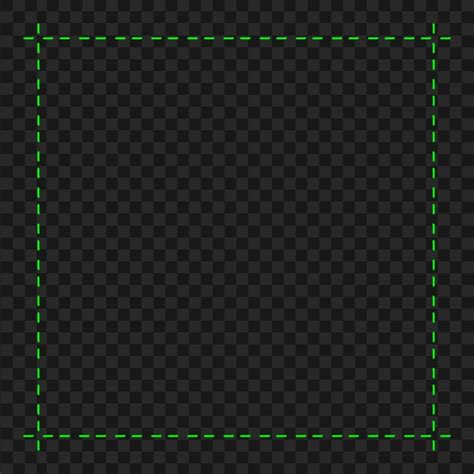 Green Dashed Line Square Frame Hd Png Citypng