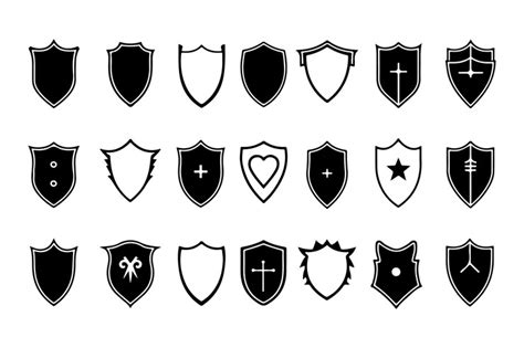 Collection Of Versatile Shield Designs Premium Vector
