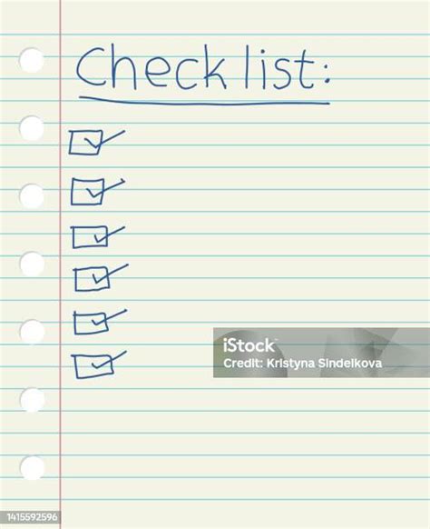 줄이 그어진된 종이 시트 손 펜 벡터 일러스트 레이 션에 의해 작성 된 체크 리스트 계획에 대한 스톡 벡터 아트 및 기타 이미지 계획 그리기 낙서 드로잉 Istock