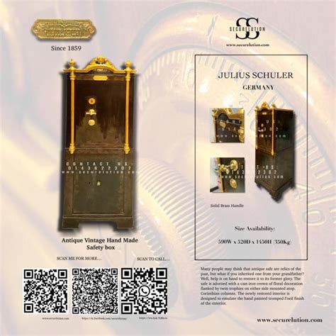 Julius Schuler Hand Made Fire Rated Antique Safety Box Lazada